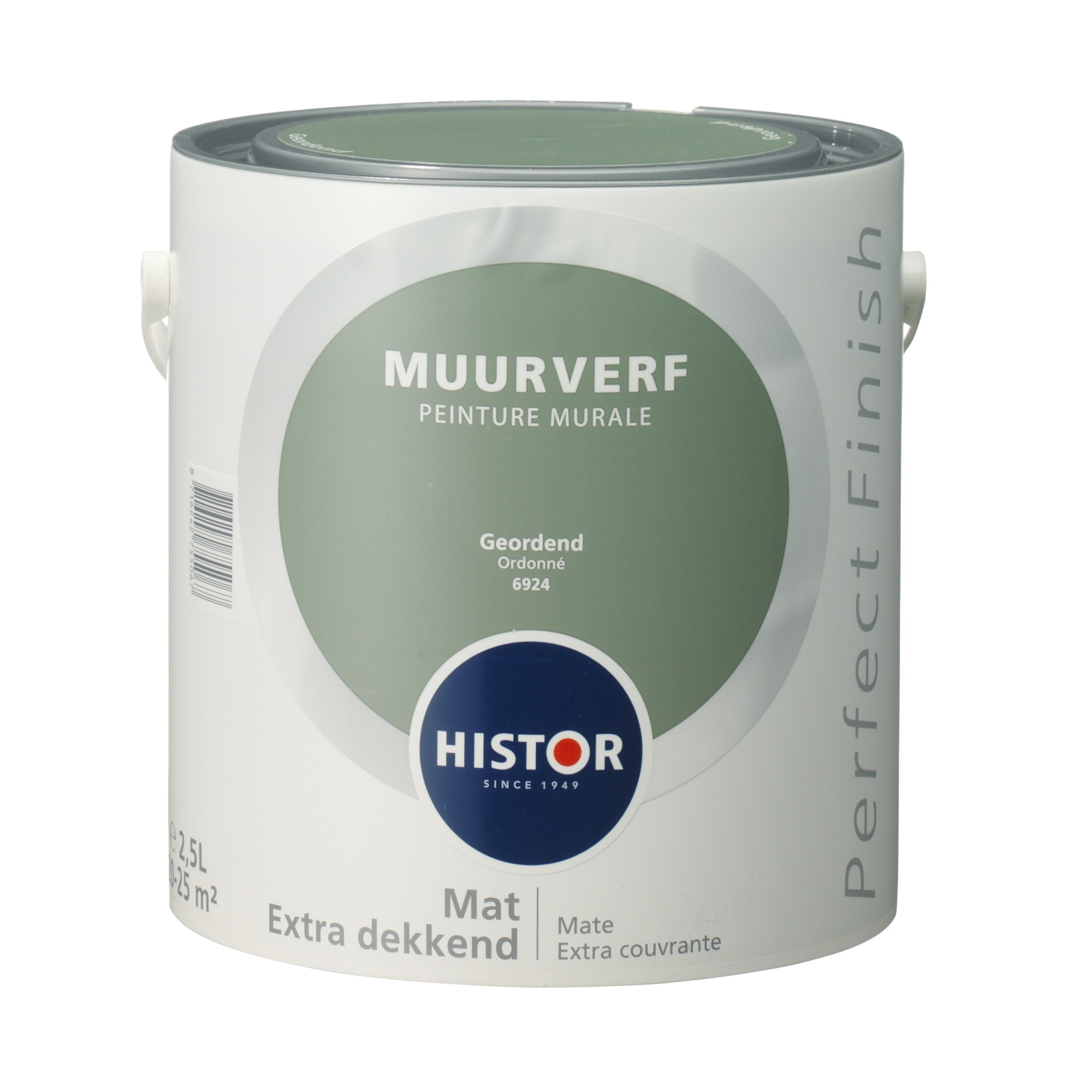 Histor Perfect Finish muurverf mat geordend 2,5 l | Muurverf kleur ...