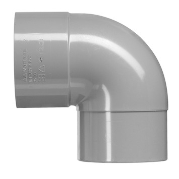 Martens PVC bocht 90° grijs 1x mof 75 mm | Karwei