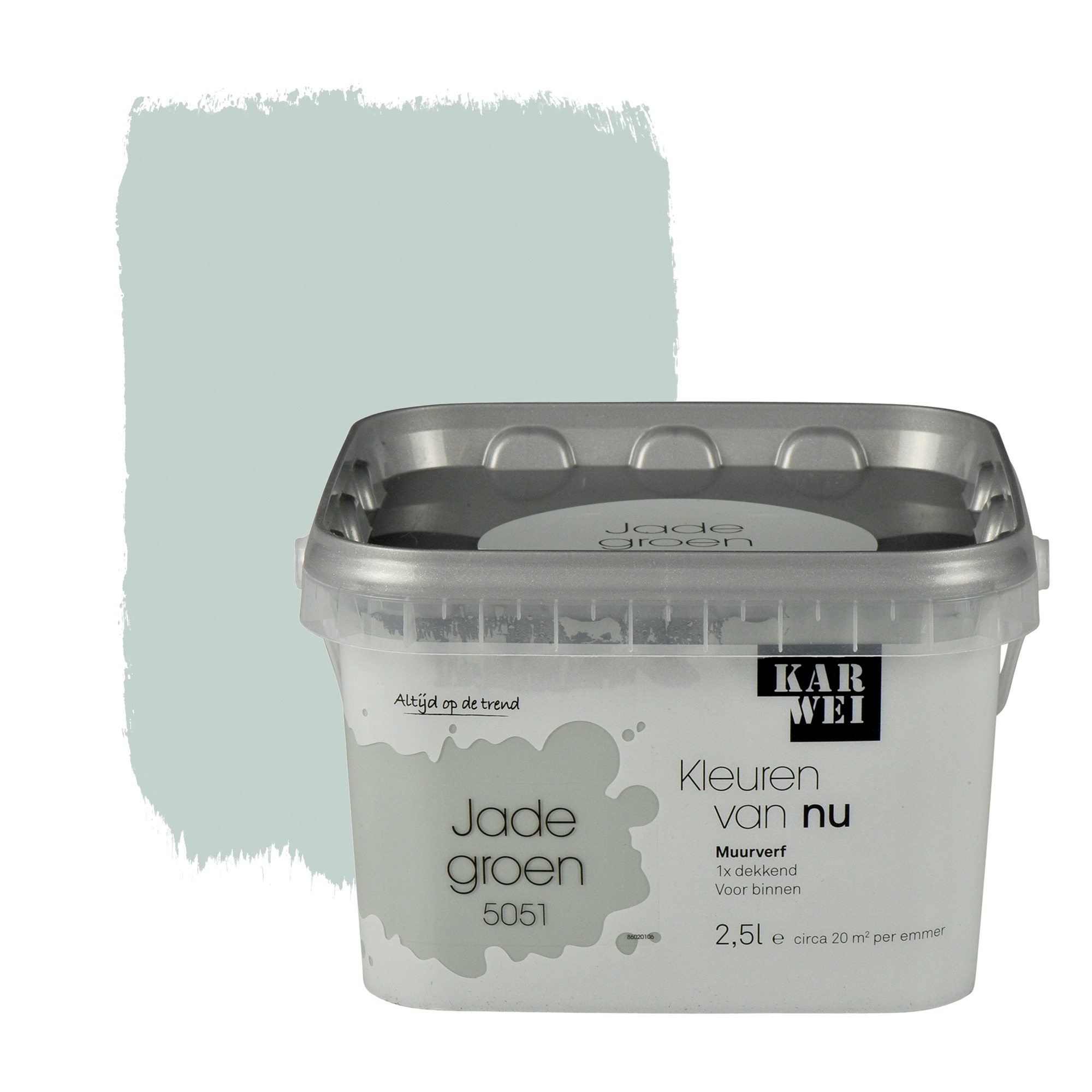 KARWEI Kleuren van Nu muurverf mat jadegroen 2,5 l | Muurverf kleur ...