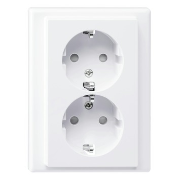 Merten System-M Pure inbouw dubbel geaard Stopcontact actief Wit kopen ...
