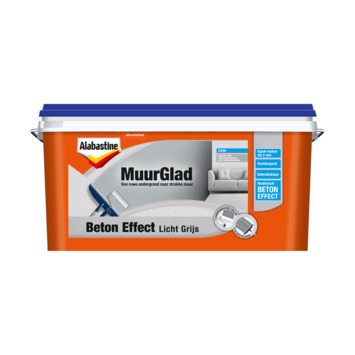 Alabastine MuurGlad beton effect licht grijs 5 liter kopen? muurverf ...