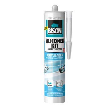 Bison siliconenkit acrylbaden koker wit 300 ml | Karwei