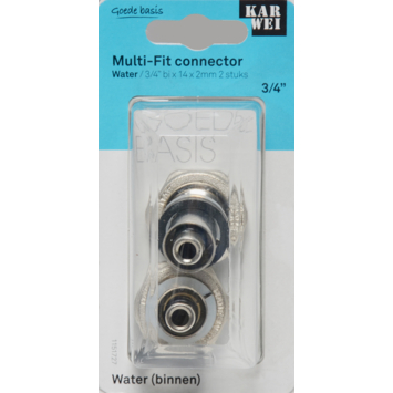 KARWEI Multi-Fit connector (binnendraad x knel) 3/4" x 14x2mm 2stuks kopen? | Karwei