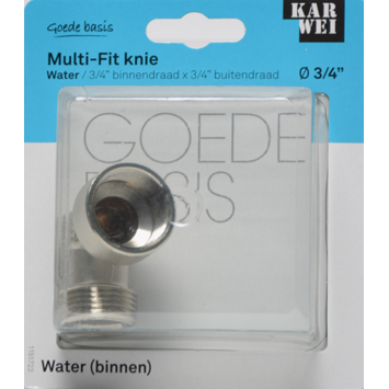 KARWEI Multi-Fit knie (buitendraad x binnendraad) 3/4" x 3/4" 2 stuks kopen? | Karwei