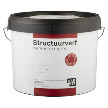 KARWEI structuurverf werkende muren wit 10 liter | Karwei