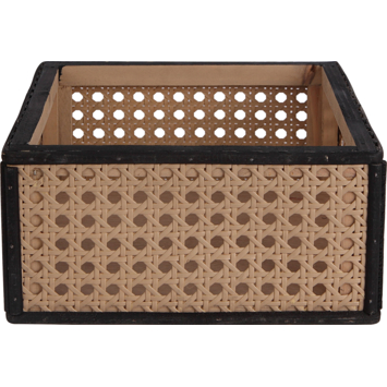 Rattan mand zwart detail 20X20X10CM | Karwei