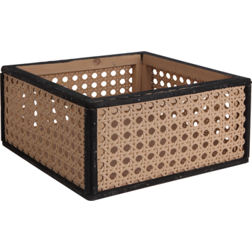 Rattan mand zwart detail 20X20X10CM kopen? Manden | Karwei