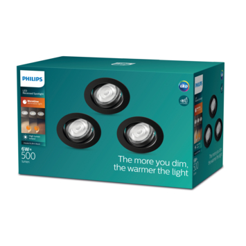 Philips inbouwspot Impala zwart 3pack kopen? opbouwspots | Karwei