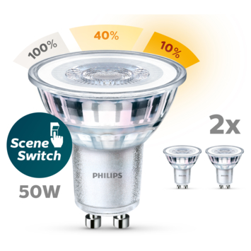 Philips LED spot GU10 50W 2 stuks sceneswitch kopen? LED lampen | Karwei