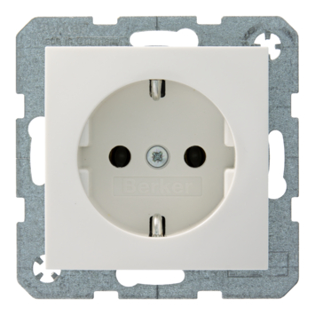 Berker S.1 Enkel Geaard Stopcontact Wit | Karwei