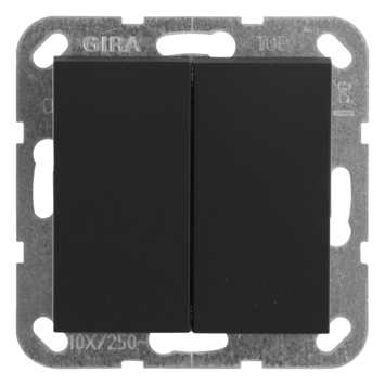 Gira E2 Inbouw Serieschakelaar Mat Zwart kopen? stopcontacten-overige ...