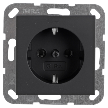 Gira E2 Inbouw Enkel Geaard Stopcontact Mat Zwart | Karwei