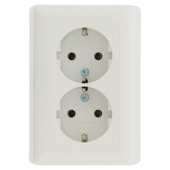 Gira ST55 Inbouw Dubbel Stopcontact Wit | Karwei