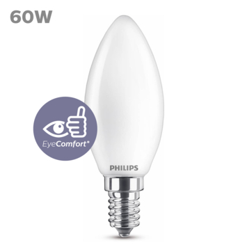 Philips LED kaars E14 60W wit mat niet dimbaar kopen? | Karwei