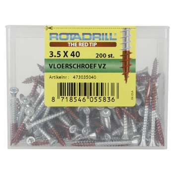 ROTADRILL vloerschroef platkop verzinkt 3,5x40 mm (200 stuks) kopen ...